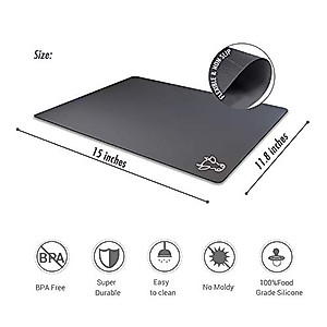 Fotouzy Flexible Plastic Cutting Board Mats with Food Icons, BPA-Free, Non-Porous, 100% Non-slip Back and Dishwasher Safe, Unique Modern Neutral Colors, Set of 4