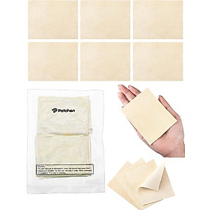 Potchen 20 Pieces Pre Cut Chamois for Smoothing Pot Rim Clay Pottery Tools Soft Cloth Leather Tool Kit Ceramic Supplies Ceramics Trimming (3 x 3.7 Inch)