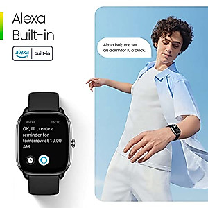 Amazfit GTS 4 Mini Smart Watch for Women Men, Alexa Built-in, GPS, Fitness Tracker with 120+ Sport Modes, 15-Day Battery Life, Heart Rate Blood Oxygen Monitor, Android Phone iPhone Compatible-Black