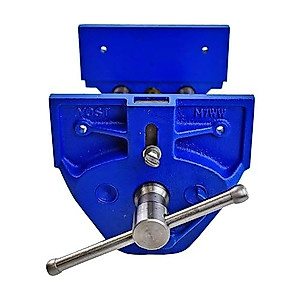 Yost Vises M7WW Rapid Action Woodworking Vise | Quick Release Lever for Quick Adjustments | 7 Inch Jaw Width | Made with Heavy-Duty Cast Iron | Blue