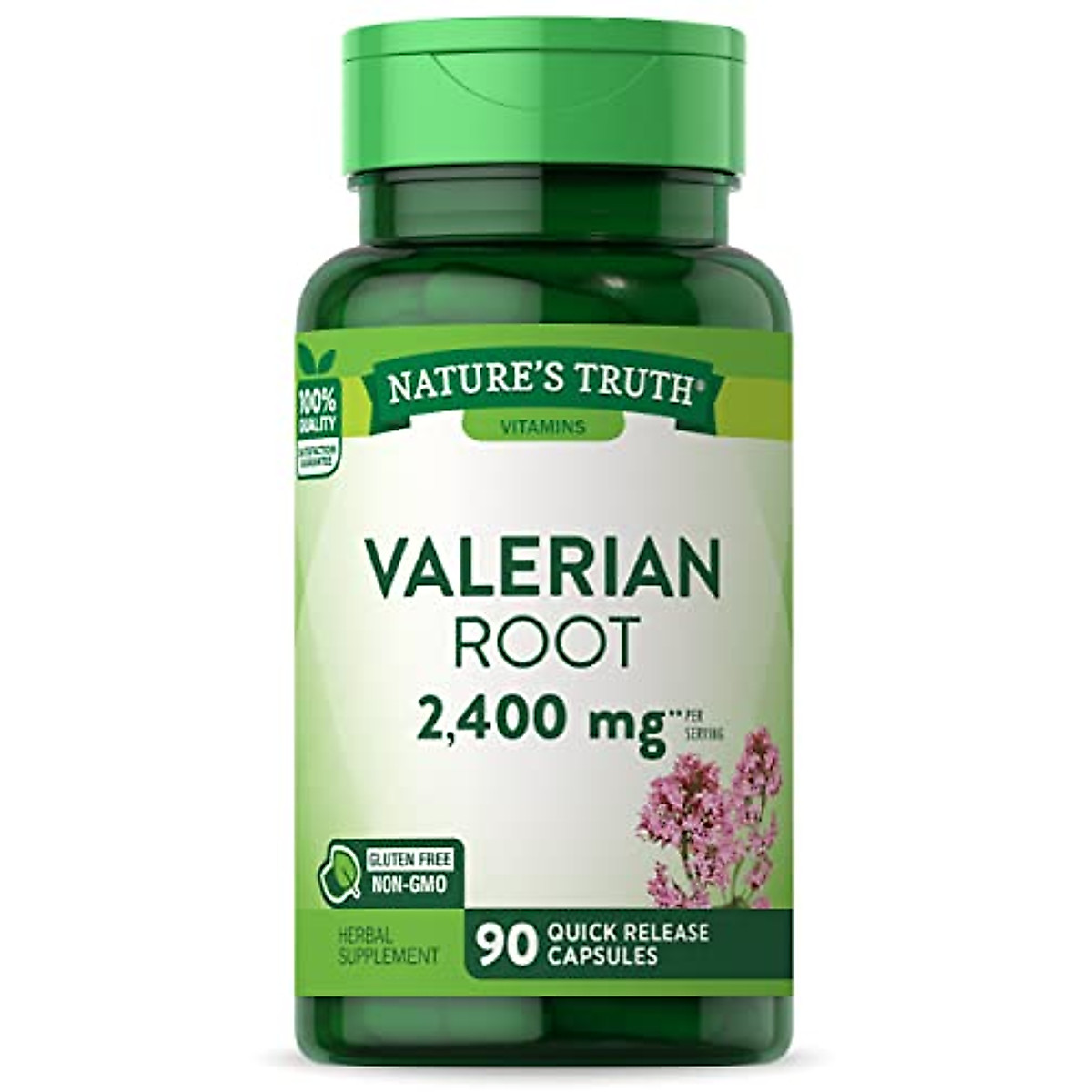 Nature's Truth Valerian Root Capsules | 2400mg | 90 Count | Non-GMO & Gluten Free Supplement
