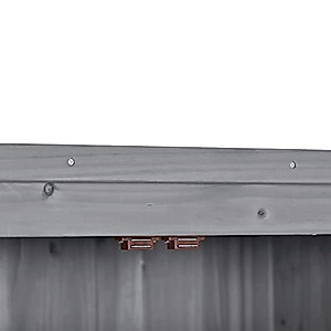 Merax Wooden Garden Shed 3-Tier Patio Storage Cabinet Outdoor Organizer Wooden Lockers with Fir Wood (Gray Wood Color -Shutter Design)