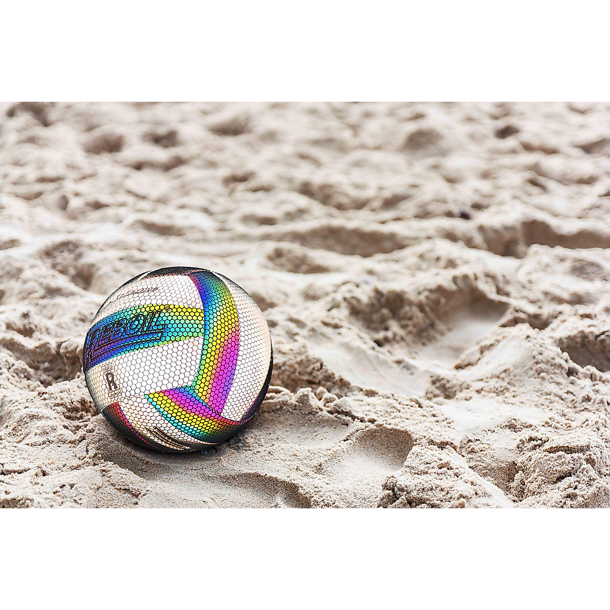 REBOIL Holographic Glowing Reflective Volleyball – Waterproof Indoor/Outdoor Volleyball for Pool, Beach. Composite Leather, Official Size 5 Toys for Kids Boys and Girls Play Night Game