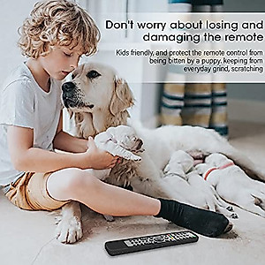 Protective Case for Sony RMF-TX600U RMF-TX500U RMF-TX500E RMF-TX621U RMF-TX600E Smart TV Remote Silicone Battery Back Cover Holder Shockproof Anti-Slip Covers for Sony Voice Remote Control (Black)