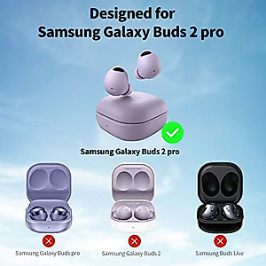 WOFRO Anti-Lost Strap for Galaxy Buds 2 Pro (2022), Sports Soft Silicone Lanyard Accessories Compatible with Samsung Galaxy Buds Pro 2 True Wireless Bluetooth Earbuds Neck Rope (bora purple)