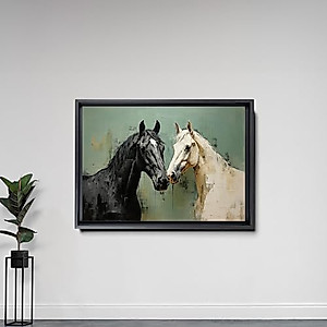 Majestic Black Stallion Galloping In The Clouds, Black Horse On Salt Flats, Canvas Print, Black Horse Print, Black Horse Wall Art