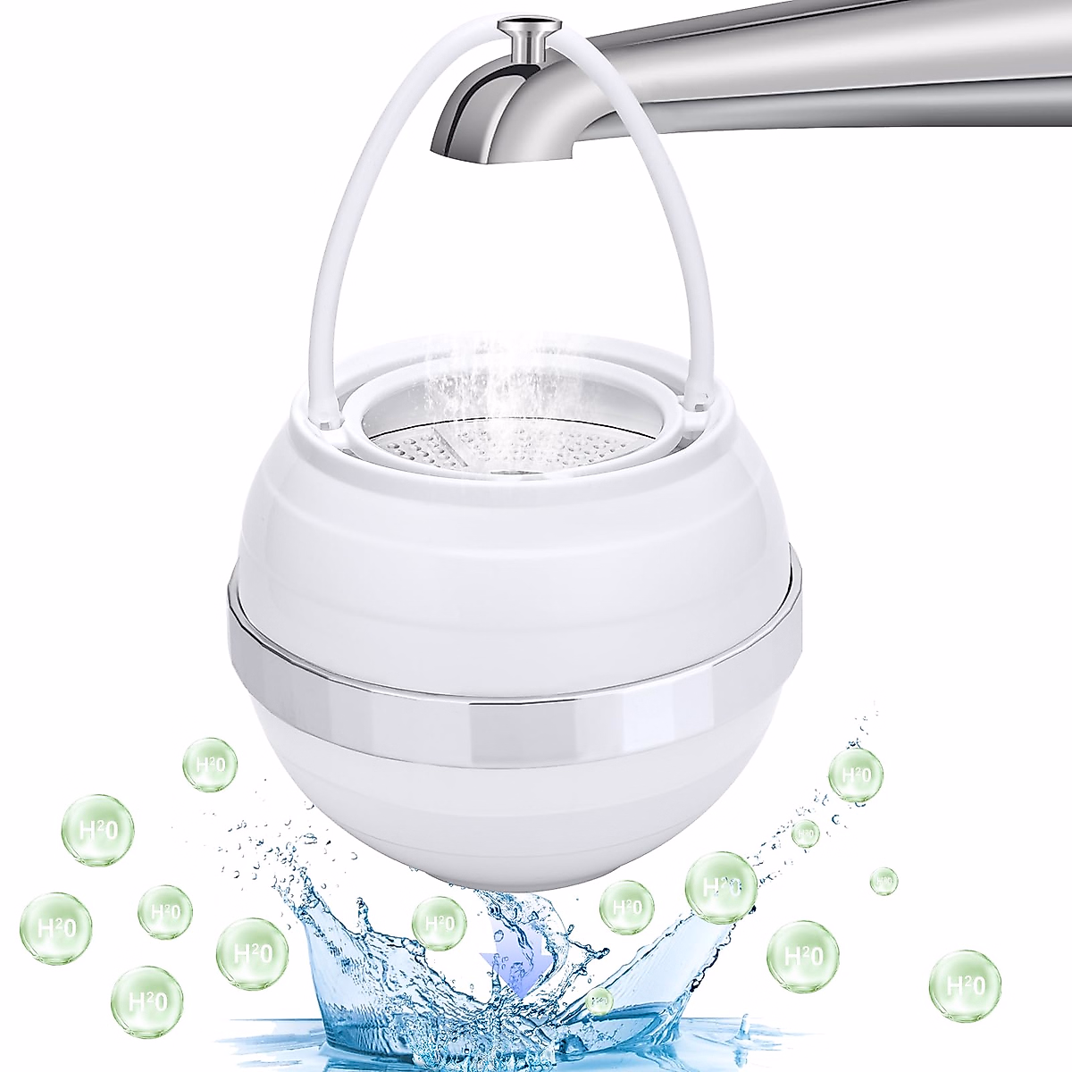 NIROKET Bath Ball Filter-Bathtub Water Filter Removes Hundreds of Contaminants for Softer, Smoother Skin | 2,500 Gallons of Filtration | BPA Free