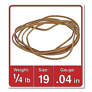 Universal 00419 19-Size Rubber Bands (335 Per Pack), Beige
