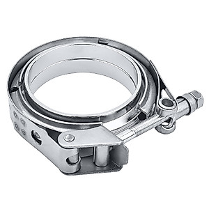 EVIL ENERGY 2.5 Inch V Band Clamp Stainless Steel with Flange Male Female Mild Steel 2PCS