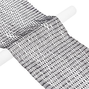 WADORN 1 Yard Rhinestone Fabric, Black Stretchable Polyester Rhinestone Mesh Fishnet Fabric for Clothing Accessories Rhinestone Mesh Tulle Crafts for Bag Making Party Dress Curtains Design Decoration