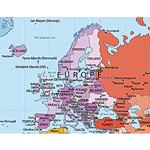 Little Wigwam World Map Chart - Tear-Resistant Educational Poster (24 x 17 inches)