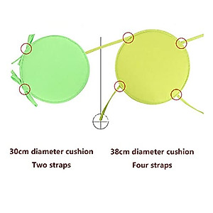 Round Solid Color Washable Cushion Chair Pads,Garden Patio Office Chair Indoor Outdoor Dining Seat Pads Chair Cushion Cover(Navy 30x30cm)