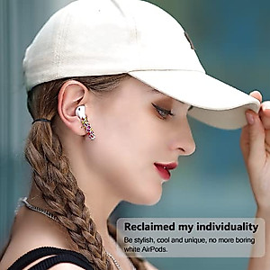 ROCKMAX Holographic Stickers for AirPods 2, Premium Butterfly AirPods Skins, New AirPods Wrap Skin with Built-in Applicator (245LS)