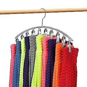 Pants Hangers Space Saving-Legging Organizer for Closet with Clips for Multiple Leggings Closet Organizers and Storage Pant Holder Hanging Metal Small Spaces Pants Organizer Clothes Hangers