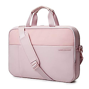 LIGHT FLIGHT Laptop Bag for Women,15.6 Inch Laptop Case Expandable Computer Bag Slim Briefcase,Pink