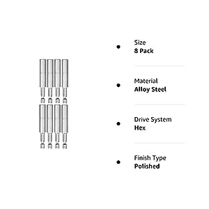 Dewalt DW2045B 3" Magnetic Replacement, Screwgun Bit Tip Holder #619773-02 (8 Pack)