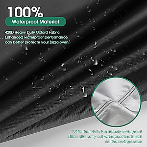 Rilime Cover for Solo Stove Pizza Oven,Waterproof Cover for Solo Stove Pi Pizza Oven Outdoor,Wood Burning Pizza Oven Accessories,Black