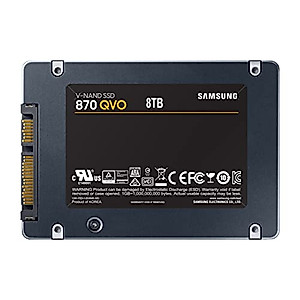 SAMSUNG 870 QVO 8 TB SATA 2.5 Inch Internal Solid State Drive (SSD) (MZ-77Q8T0), Black