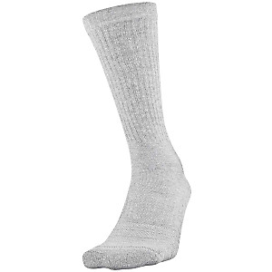 Under Armour Adult Training Cotton Crew Socks, Multipairs , True Gray Heather 2 (6-Pairs) , X-Large