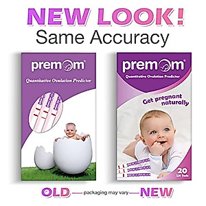 Premom Quantitative Ovulation Test Strips, Ovulation Predictor Kit with Smart Digital Ovulation Reader APP, Numerical Ovulation Tests, 20 LH Test