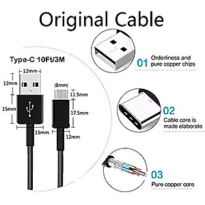 PRO USB-C Charging Transfer Cable for Bose Noise Cancelling Headphones 700! (Black 3.3Ft)