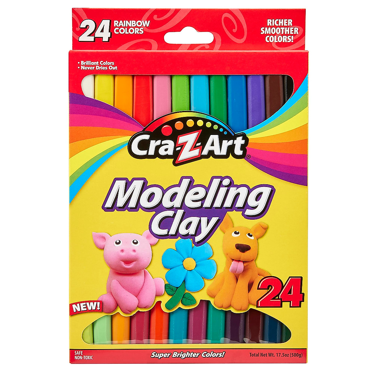 Cra-Z-Art Modeling Clay, 17.5 oz, 24 Count (10901)