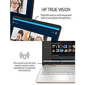 HP - 14-fq0030nr 14 Laptop, AMD 3020e, 4 GB RAM, 64 GB eMMC Storage, 14-inch HD Display, Windows 10 Home in S Mode, Long Battery Life, Microsoft 365, (14-fq0030nr, 2020) Pale Rose Gold