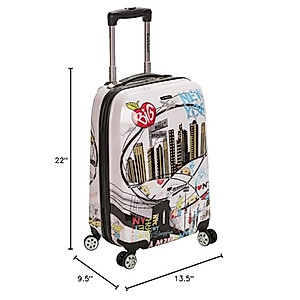 Rockland Departure Hardside Spinner Wheel Luggage, Newyork, Carry-On 20"