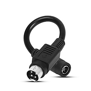 PNGKNYOCN 15CM 4 Pin DIN to 5.5 X 2.1mm DC Power Short Cable for CCTV Camera System Chargers Adapter (2-Pack)