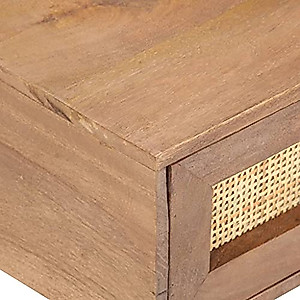 QJBSAVVA Coffee Table 39.4"x23.6"x15.7" Solid Mango Wood,Entrance Table Tray Tables Center Table Low Table Suitable for Meeting Rooms, Reception Rooms, Offices