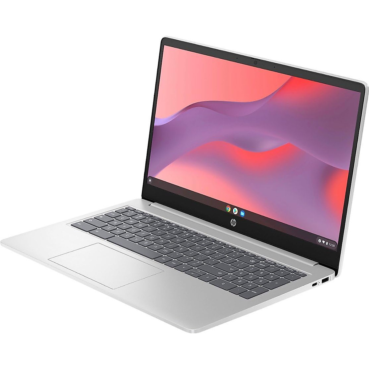 HP Chromebook Laptop Student Business (2023 Model), 15.6" HD Display, Quad-Core Intel N200 Processor (Upto 3.7GHz), 8GB RAM, 64GB eMMC, HD Webcam,WiFi, UHD Graphics, Chrome OS+HubxcelAccessory