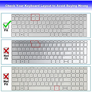 Keyboard Cover for 15.6 HP Laptop 15-ef 15-db/dy 15-ef2099nr 15-ef2127wm 15-ef2126wm 15-ef2013dx 15-ef2024nr 15-ef2501la 15-ef1001ds 15-ef2030tg 15-ef2747wm 15-ef0023dx 15-ef2025tg ef1300wm ef2033dx