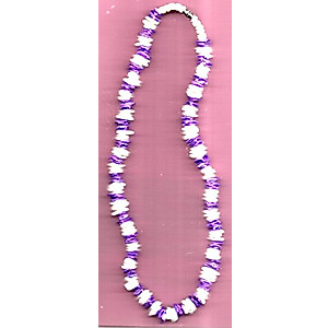 18" ROSE CLAM SHELL NECKLACE- FOR TEEN AGES COLOR WHITE AND PURPLE