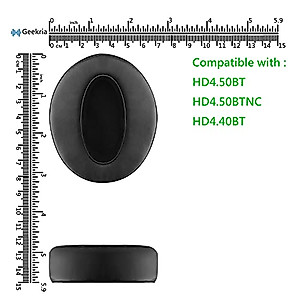 Geekria QuickFit Replacement Ear Pads for Sennheiser HD4.50BT, HD4.50BTNC, HD4.40BT, HD4.30G, HD4.20S, HD458BT, HD450, HD450BT, HD400S, HD350BT Headphones Ear Cushions, Headset Earpads, Ear Cups