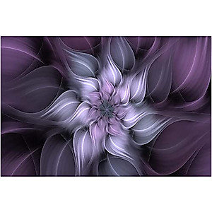 TutuBeer 1 Panel Bauhinia Chinese Redbud Purple Flower Plant Botany Picture Flower Artwork Oil Painting on Canvas Stretched and Framed 24x36 inch Print Home Decor Living Room Bedroom Wall Art Hanging