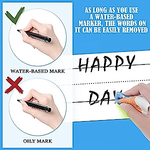 12 Pack Magnetic Sentence Strips for Teachers Sentence Strips 12 x 3 Inch Magnetic Dry Erase Sentence Strips Lined Magnetic Strips Reusable Classroom Learning Tool for Office School (White)