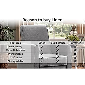 Landon Manual Pushback Recliner Chairs, Customizable Comfort in a Compact Design Reclining Chair, Small Recliners for Small Spaces with Adjustable Footrest, Linen Push Back Recliner Chair – Dark Gray