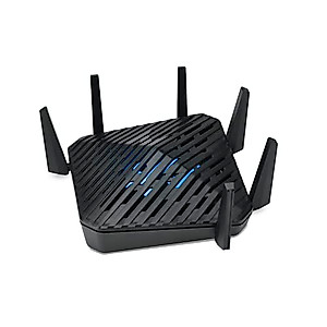 Acer Predator Connect W6 Wi-Fi 6E Gaming Router | Hybrid QoS Compatible with Intel Killer Prioritization Engine | Tri-Band AXE7800 2.4GHz/5GHz/6GHz | Gigabit Router | Lifetime Internet Security