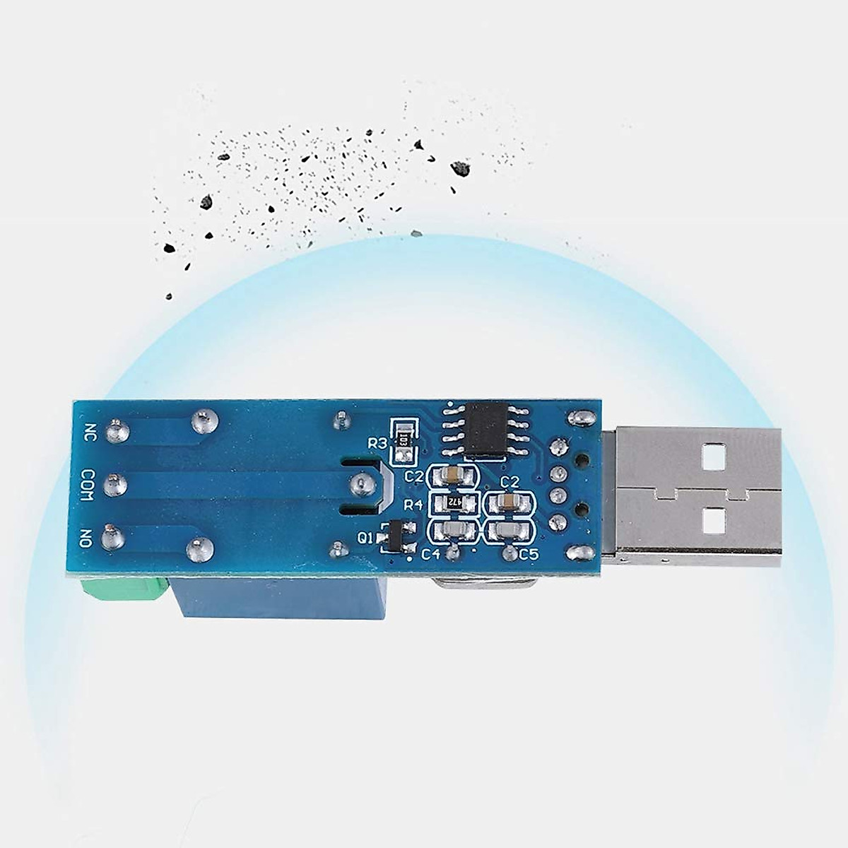 Taidda USB Relay Module, Sturdy Durable Lightweight Lcus1 USB Relay Module Intelligent USB Switch Control Module Onboard Ch340 Control Chip