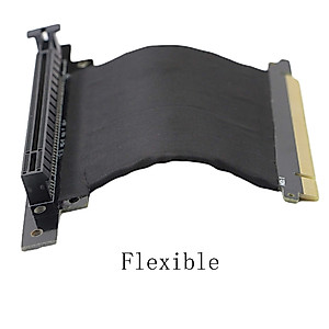 Pci-E 16x Riser Card,PCI Express 3.0 16X Extension Cable 90 Degree High Speed Riser Card -70mm
