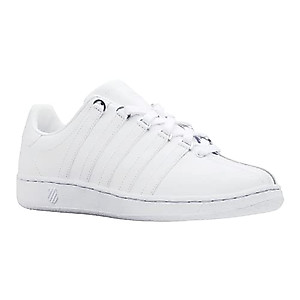 K-Swiss Women's Classic VN Leather Sneaker, White/White, 9 M