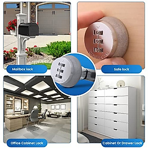 FJM Security Combi-Cam 7850R-XL Combination Cam Lock, 1-3/8" Chrome Finish