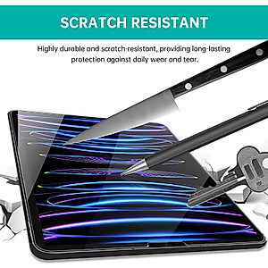 avakot 2 Pack iPad Pro 12.9 Screen Protector | Tempered Glass Film Compatible with iPad Pro 12.9 Inch 5th/4th/3rd Generation | Anti- Scratch Sensitive Hardness Screen Protector for iPad Pro 12.9