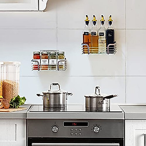 Yougai Shower Caddy Shower Shelf with Soap Dish and 4 Hooks, SUS304 Stainless Steel Shampoo Holder Bathroom Shower Organizer No Drilling Adhesive Wall Mounted Storage Shelves Basket Accessories-3 Pack