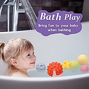 Montessori Toys for Babies,Soft Stacking Building Blocks Rings Balls Sets,3 in 1 Baby Toys Bundle,Sensory Toys for 6-12 Months, Soft Teething Toys for Babies,Baby Toys Shower Gifts for Boy Girl