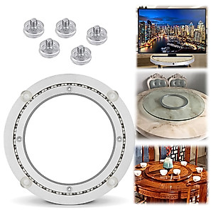 Aluminum Lazy Susan Bearing Turntable Ring Heavy Loads Base For Round Table Ø 8in 10in 12in 14in 16in 20in 24ni 27in 32in 360 Degree Swivel Turntable, For Glass/Granite/Wood Kitchen Ding Table