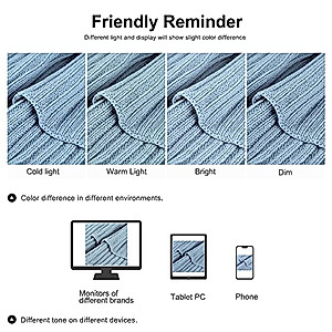 uxcell 100% Cotton Knitted Throw Blanket for Sofa and Couch Soft Lightweight Cable Knit Blanket Home Decors Blanket, Columbia Blue 50" x 60"