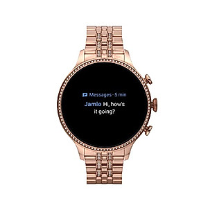 Fossil Unisex Gen 6 42mm Stainless Steel Touchscreen Smart Watch, Fitness Tracker, Color: Rose Gold (Model: FTW6077V)