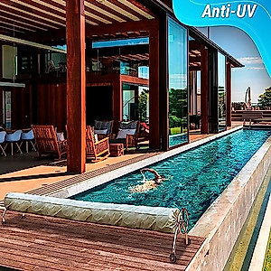 Solar Pool Covers for Inground Pools, Pools Reel up to 18FT, Heavy Duty Waterproof Solar Blanket Cover for Pool