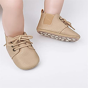 Lykmera Infant Girls Boys Casual Single Shoes First Walkers Shoes Toddler Prewalker Sports Shoes Infant Girls Walk Shoes (Khaki, 6-12 Months)